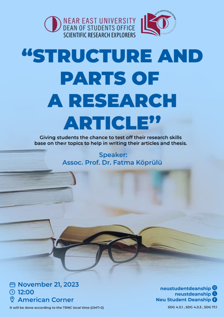 Structure and Parts of A Research Article – Near East University