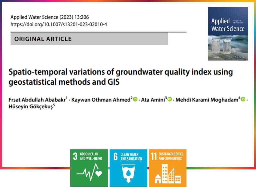 Spatio-temporal variations of groundwater quality index using geostatistical methods and GIS ...
