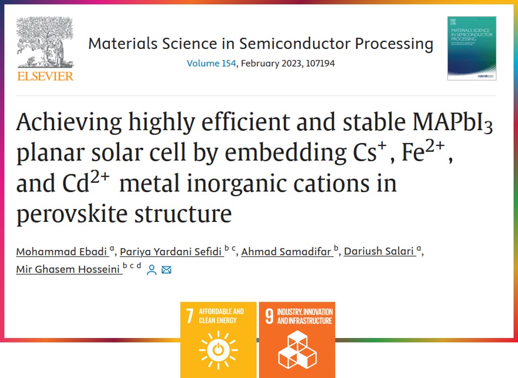 Achieving highly efficient and stable MAPbI3 planar solar cell by ...