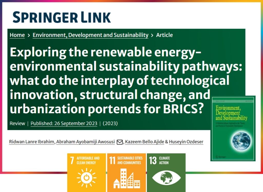 Exploring the renewable energy-environmental sustainability pathways ...
