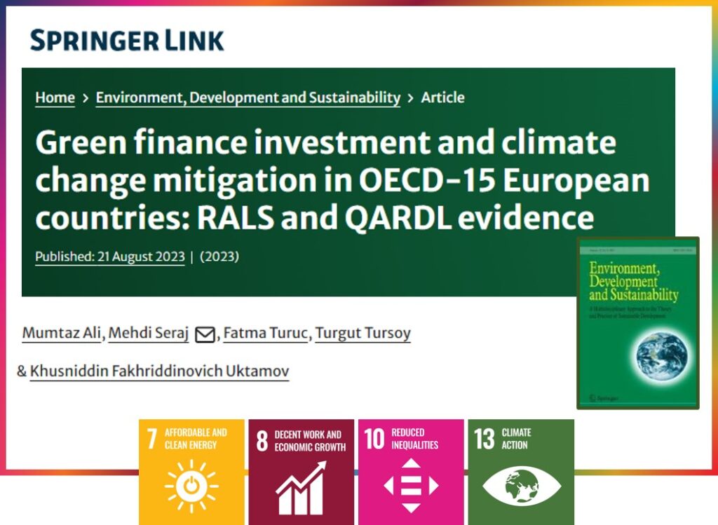 Green finance investment and climate change mitigation in OECD-15 European countries: RALS and ...