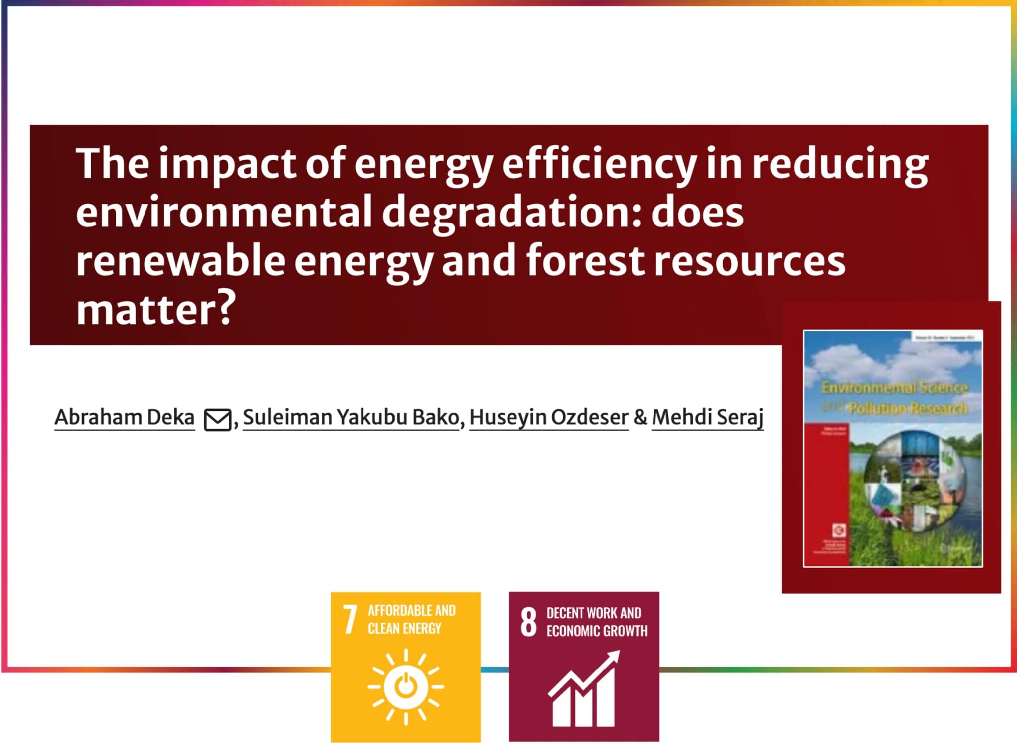 The impact of energy efficiency in reducing environmental degradation ...