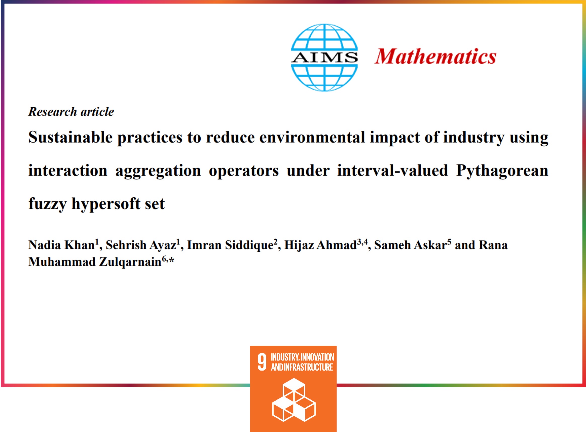 Sustainable practices to reduce environmental impact of industry using interaction aggregation ...