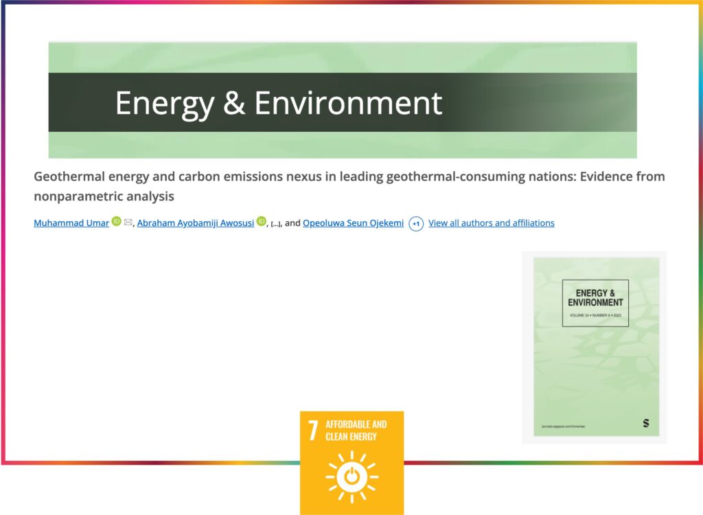 Geothermal energy and carbon emissions nexus in leading geothermal-consuming nations: Evidence ...