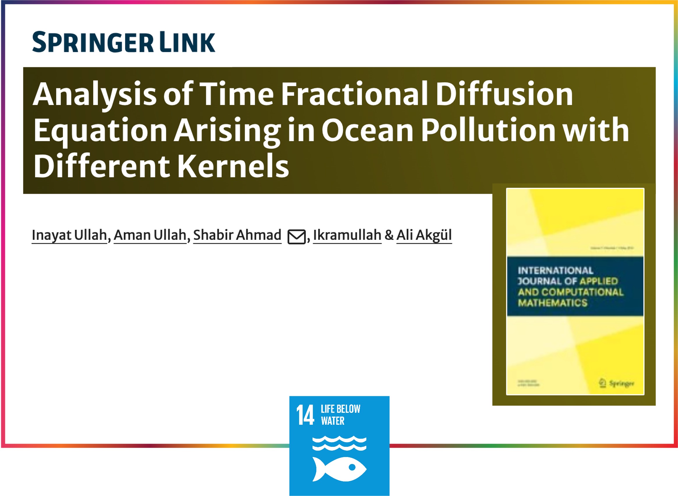 Analysis Of Time Fractional Diffusion Equation Arising In Ocean