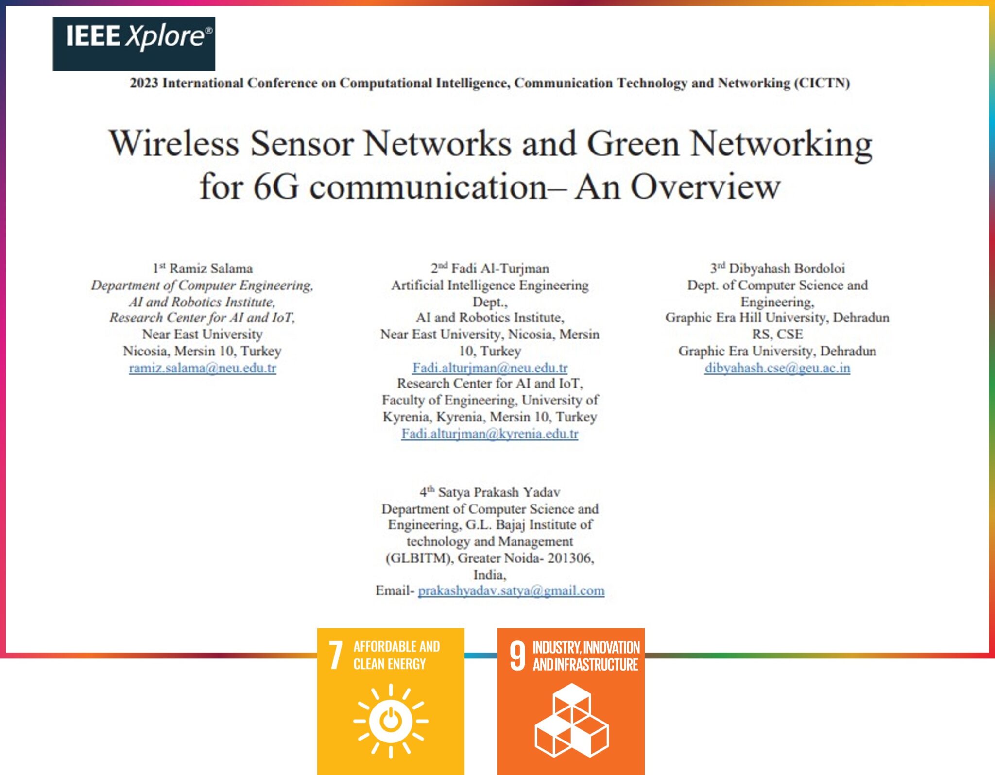 Wireless Sensor Networks and Green Networking for 6G communication- An ...
