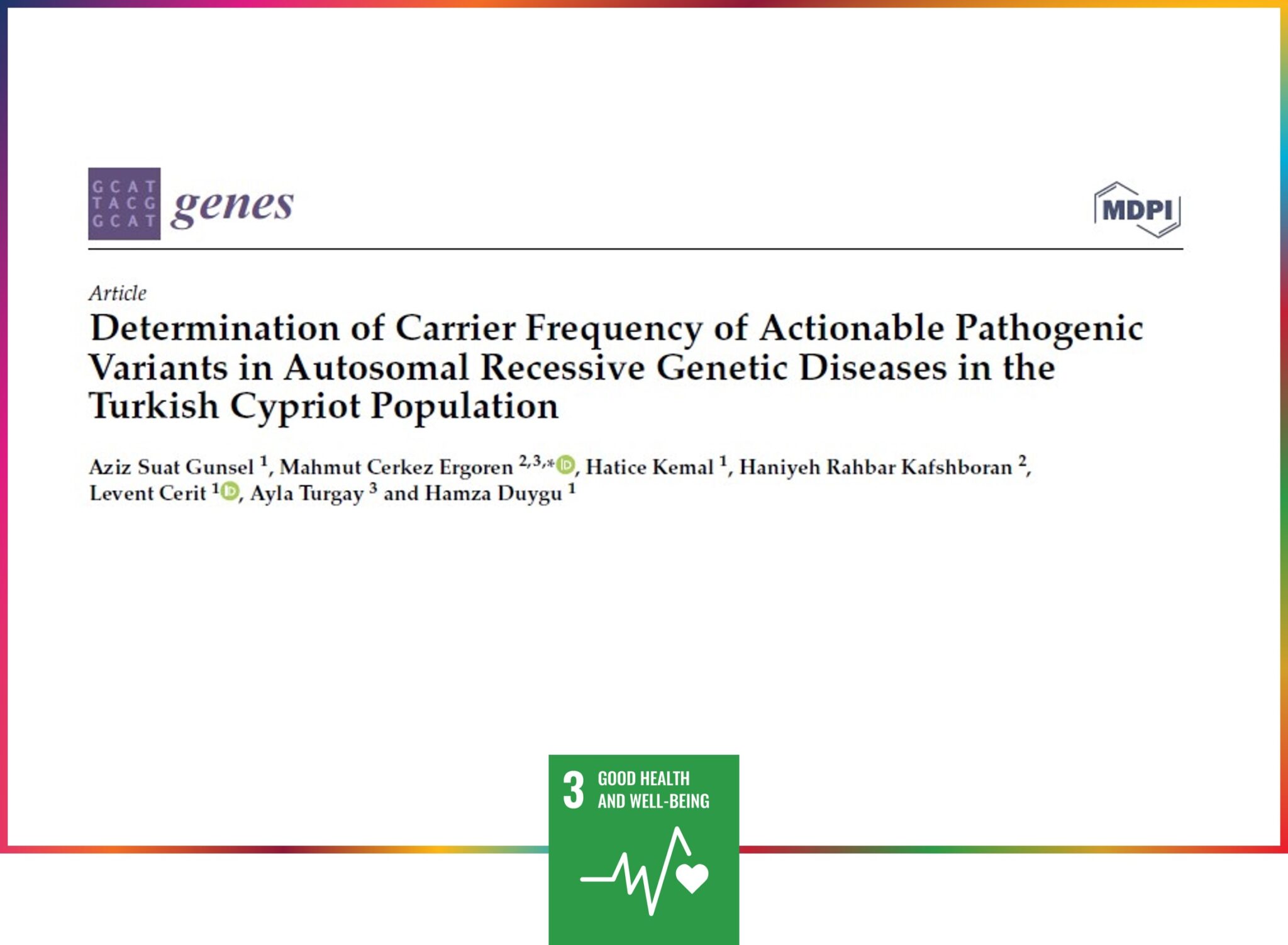 Determination of Carrier Frequency of Actionable Pathogenic Variants in ...