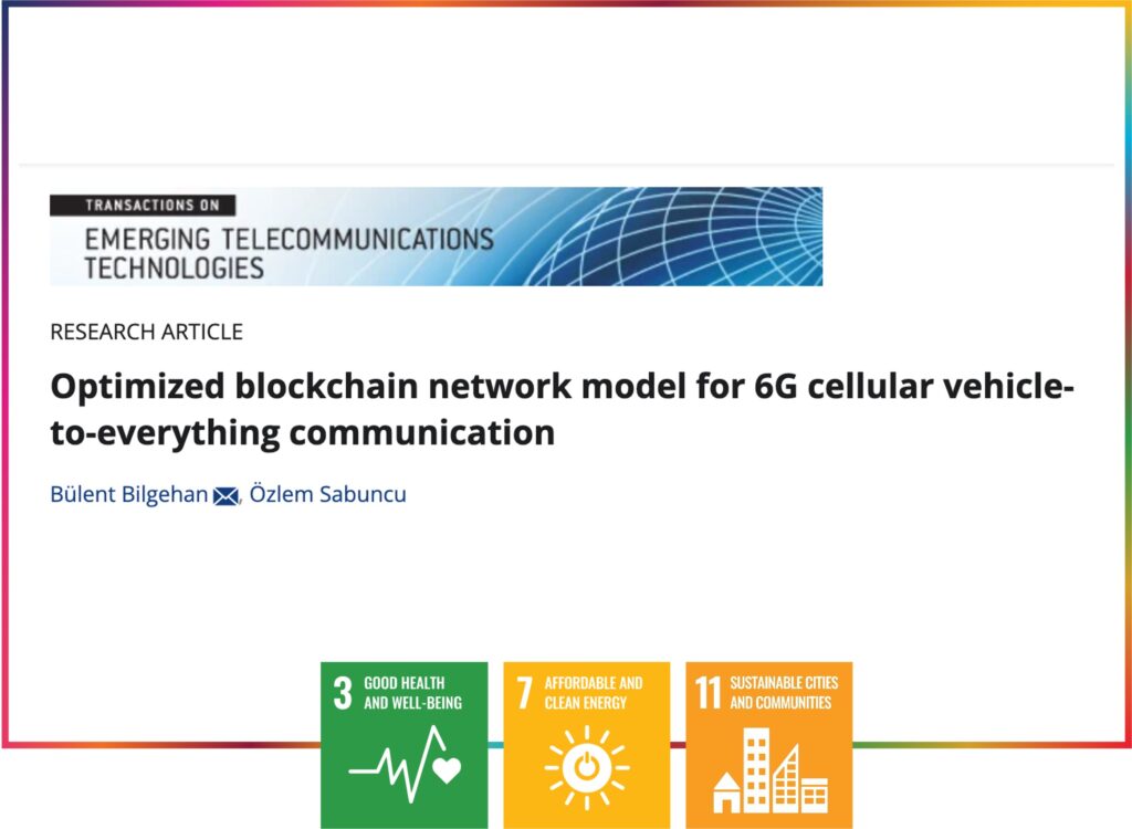 Optimized blockchain network model for 6G cellular vehicle-to-everything communication – Near ...