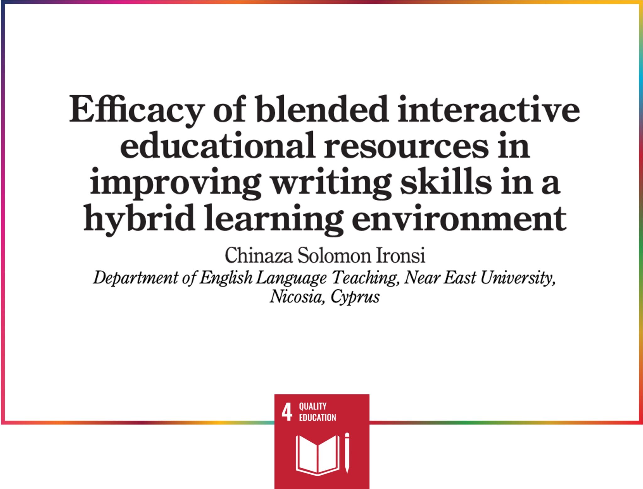 Efficacy of blended interactive educational resources in improving ...